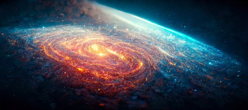 Abstract Background of Outer Space with Ultra Bright Stars and Comets ...