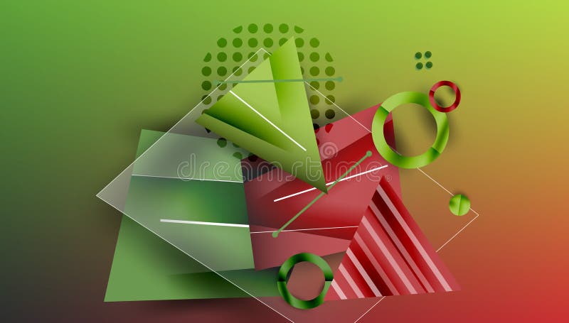 Abstract Background - Overlapping Circles, Rectangles, and Triangles ...