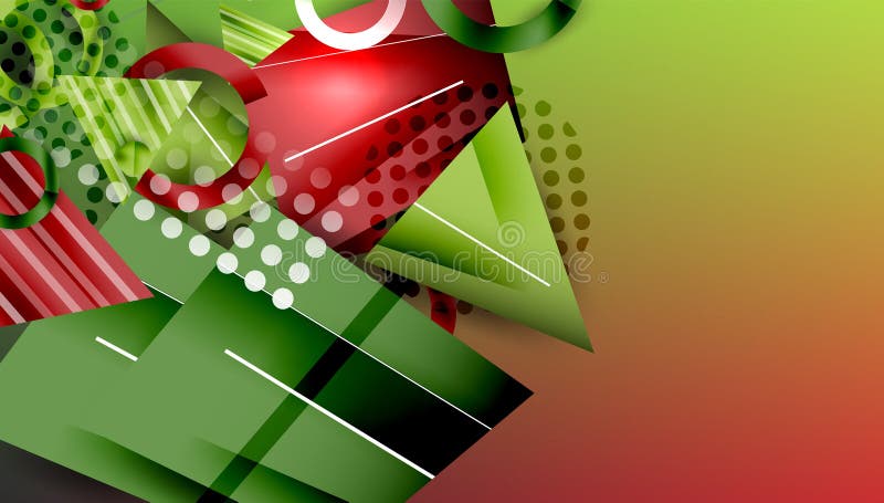 Abstract Background - Overlapping Circles, Rectangles, and Triangles ...