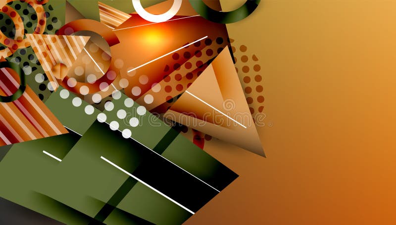 Abstract Background - Overlapping Circles, Rectangles, and Triangles ...
