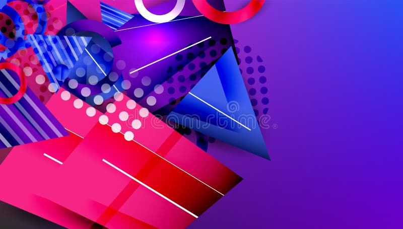 Abstract Background - Overlapping Circles, Rectangles, and Triangles ...