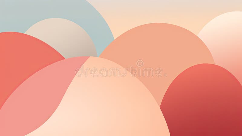 Abstract Background with Overlapping Pastel Circles in Shades of Red ...