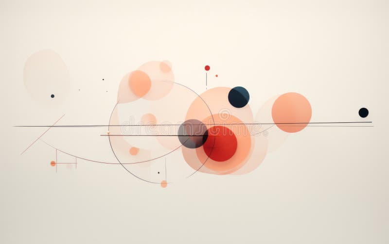 Abstract Background with Overlapping Peach-Toned Geometric Circles ...