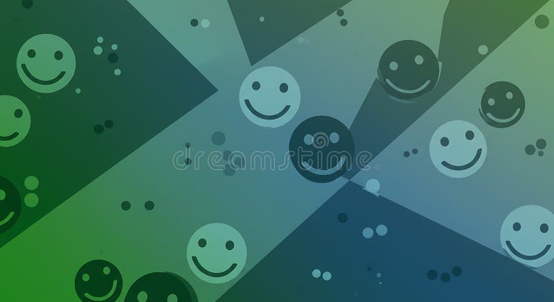 Abstract Background with Overlapping Smiley Faces in Various Shades of ...