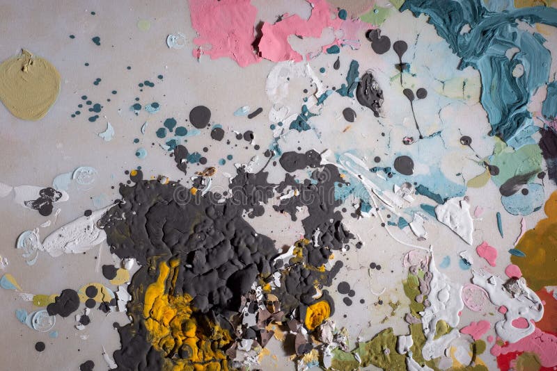 Abstract Background Paint Texture from Multicolored Dried Watercolors ...