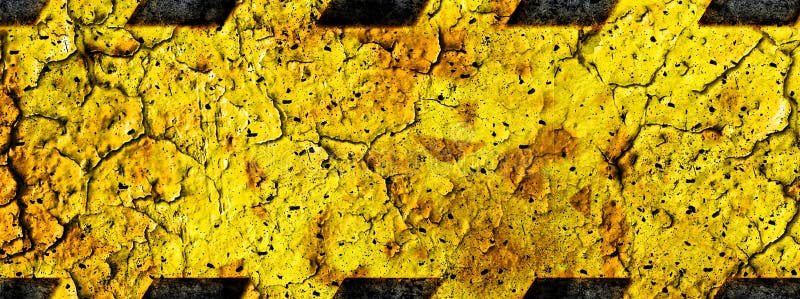 Abstract Background of Painted Caution Marks on a Rough Textured ...