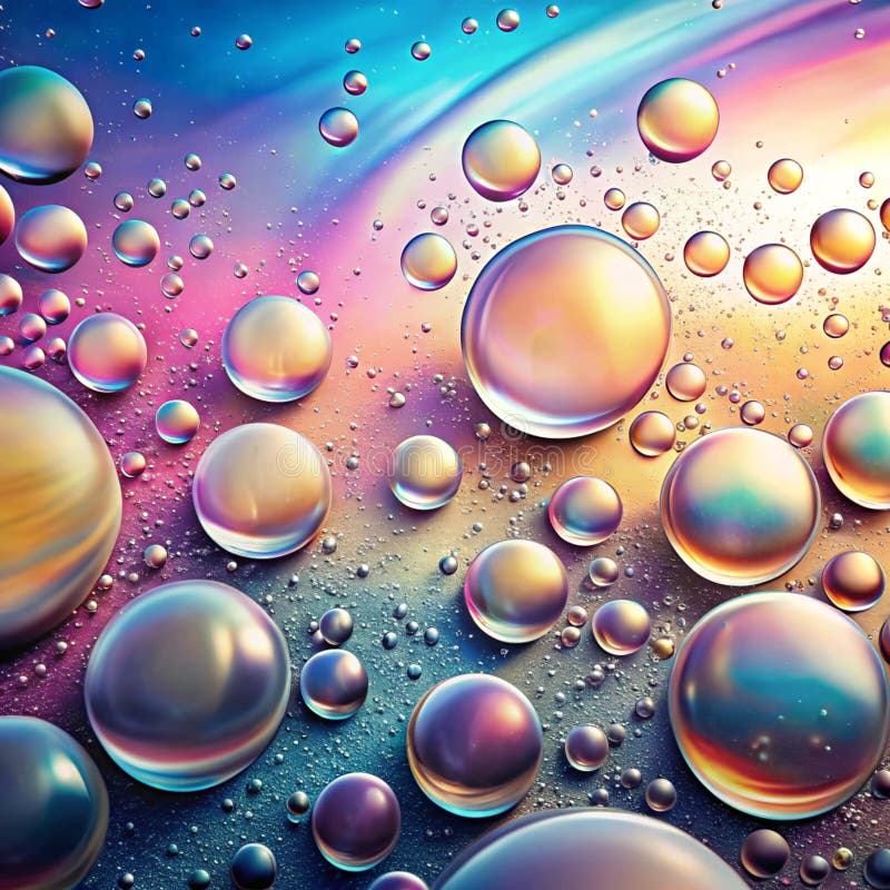 Abstract Background with Pale Gradient Colors, Oil Drops on Water Stock ...