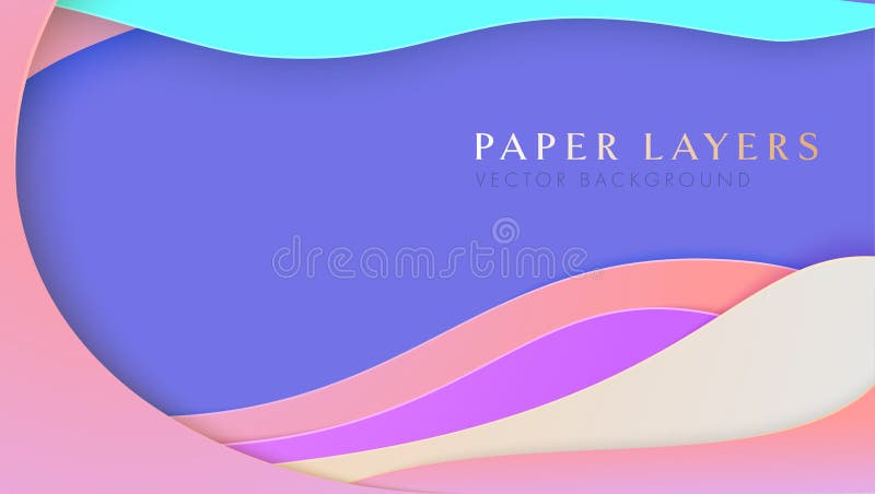 Vector Abstract Background. Paper Multi Color Layers. Stock Vector ...