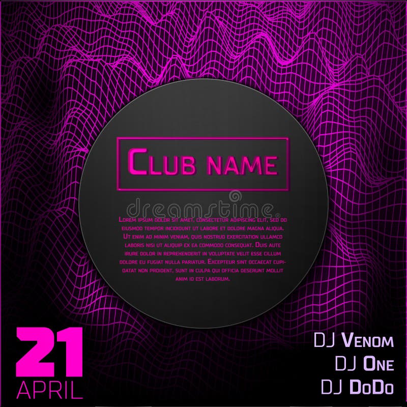 Abstract Background. Party Flyer Stock Vector - Illustration of flyer ...