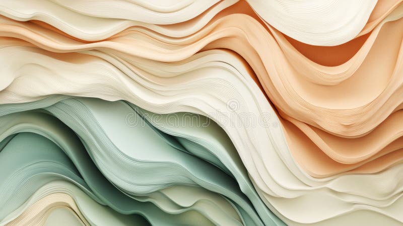 Abstract Background in Pastel Colors with Soft Waves Creating a Sense ...