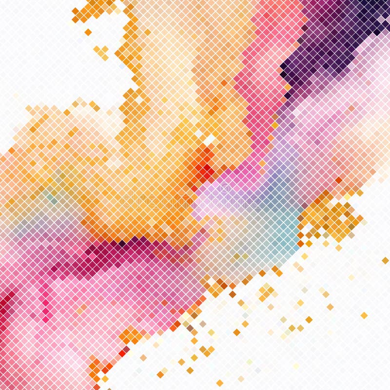 Abstract Background with Pastel Coloured Pixel Design Stock Vector ...