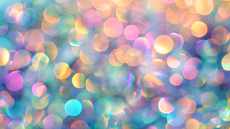 Abstract Background of Pastel Iridescent Circles with a Soft Blue Hue ...