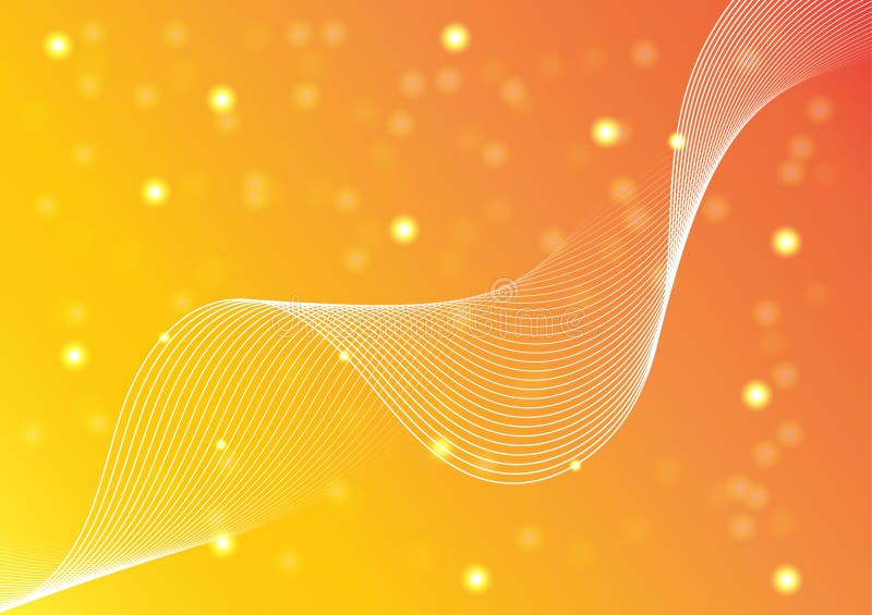 Abstract Background Pattern Curve White Line Parallel Glow Yellow ...