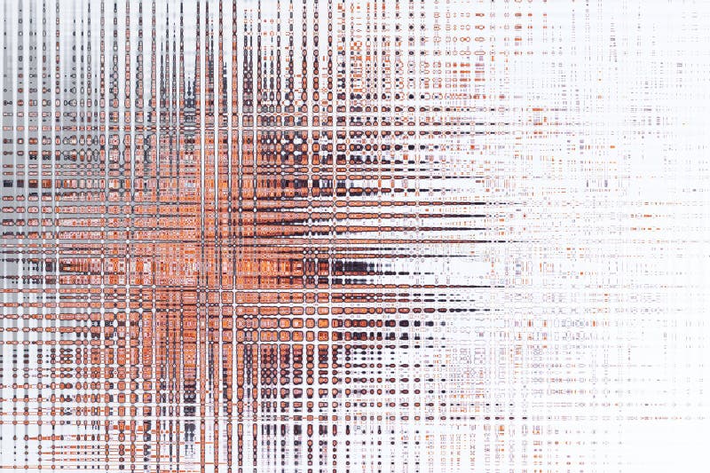 Abstract Background with a Pattern of Stripes and Lines in Orange and ...