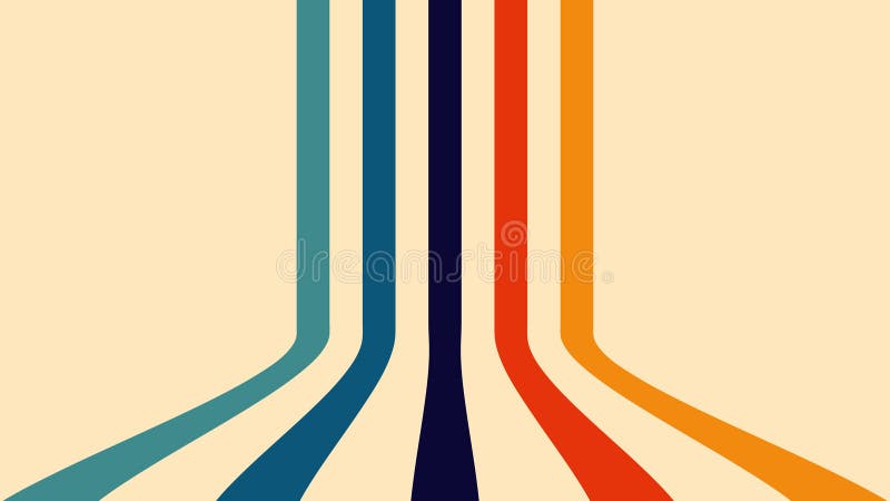 Abstract Background of Perspective Line Design in 1970s Hippie Retro ...