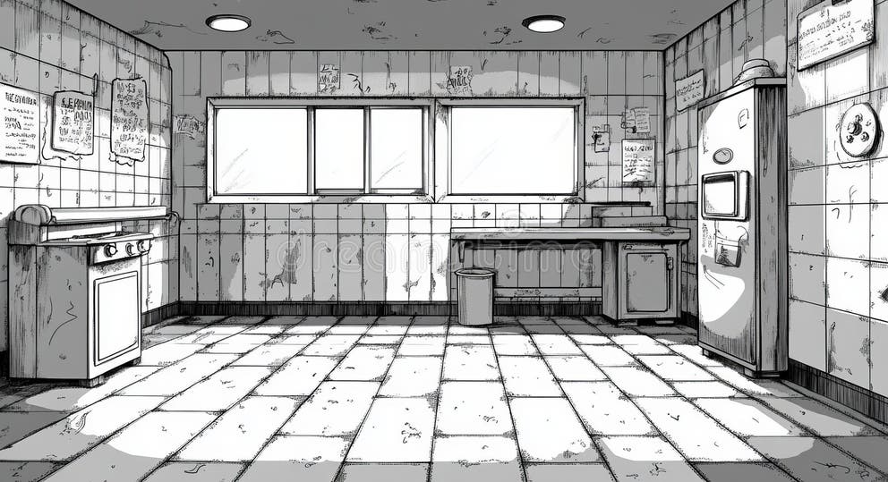 Abstract Background in a Perspective View with Black Wire Grid Overlay ...