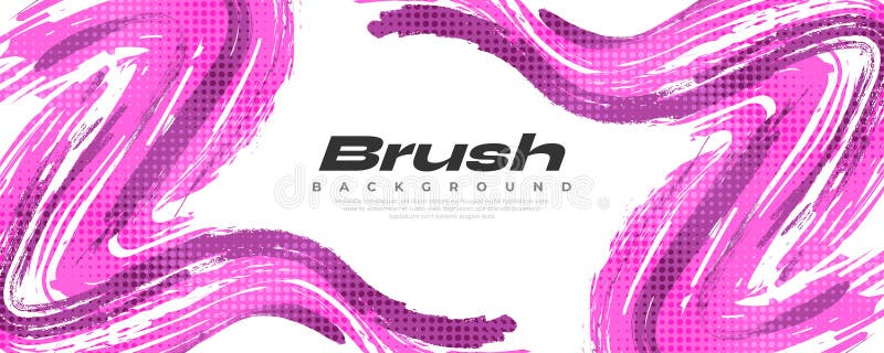 Abstract Background with Pink Brush Texture and Halftone Effect Stock ...