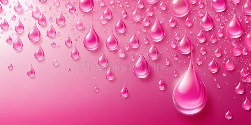 Abstract Background in Pink Color with Pink Drops from the Top ...