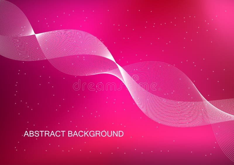 Abstract Background Pink Color Tone with Line Curve Vector Illustration ...