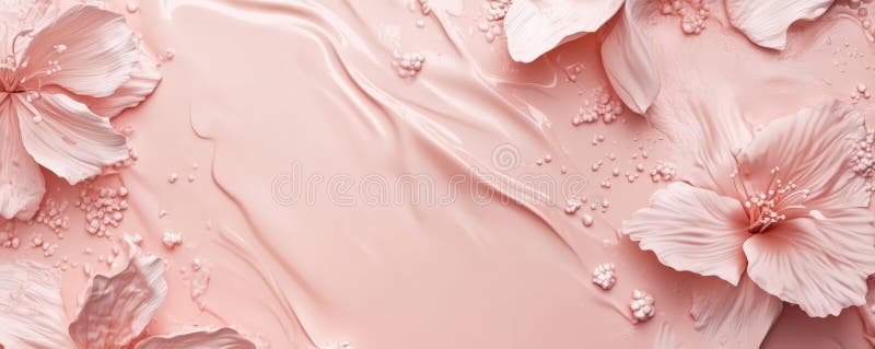 Abstract Background with Pink 3d Paint Splash Flowers Stock ...