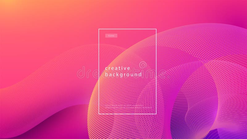 Abstract Background Pink Design. Fluid Flow Gradient with Geometric ...
