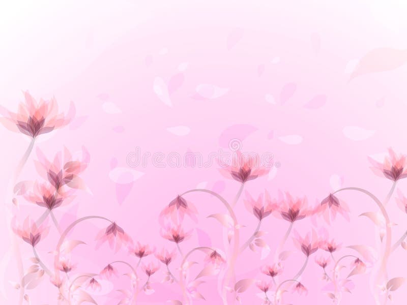 Abstract Background with Pink Flowers Stock Vector - Illustration of ...