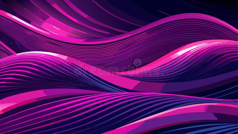 Abstract Background with Pink Glowing Wavy Lines Pattern. Modern ...