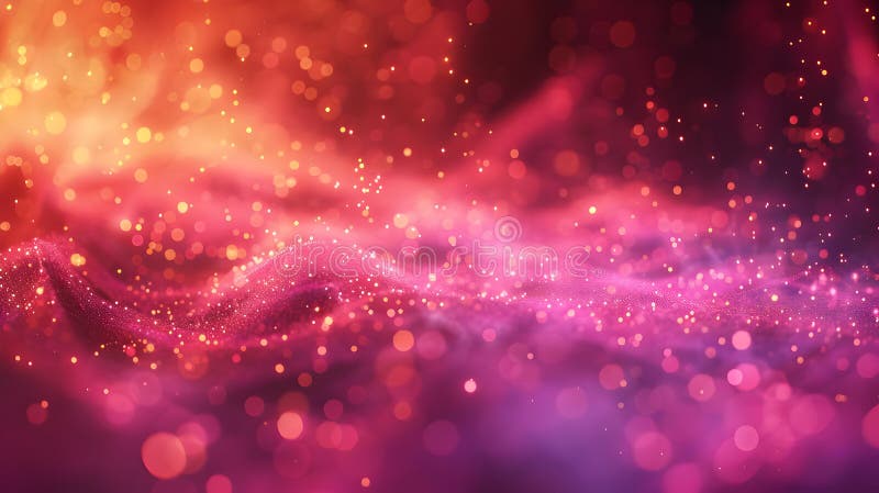 Abstract Background: Pink and Gold Glitter Wave Stock Illustration ...