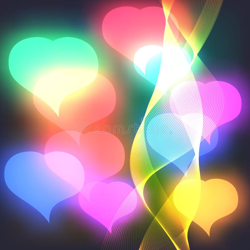 Abstract Background with Pink Hearts Vector Stock Vector - Illustration ...