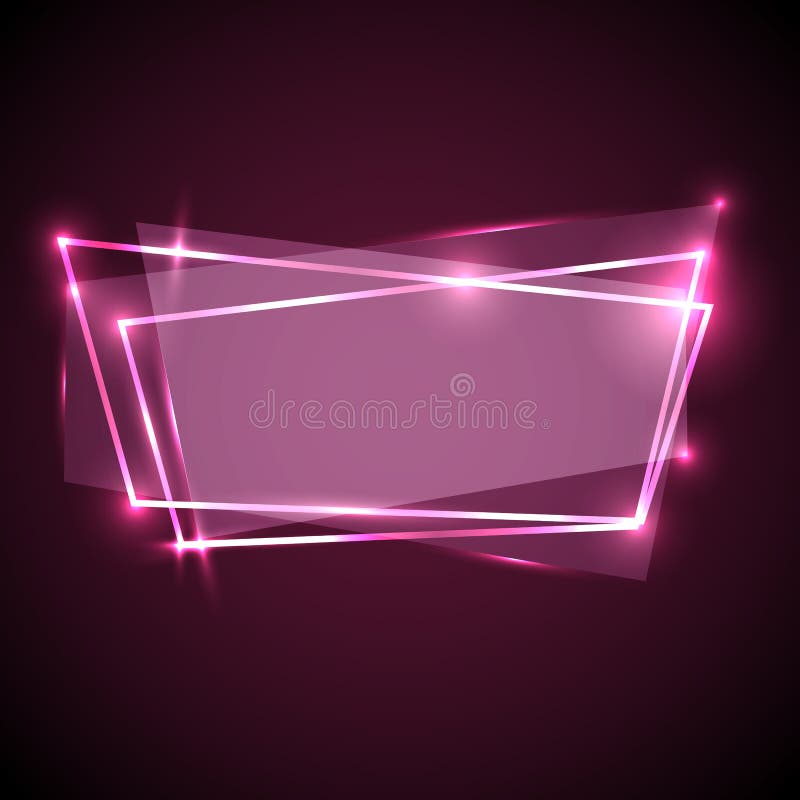 Abstract Background with Pink Neon Banner Stock Vector - Illustration ...