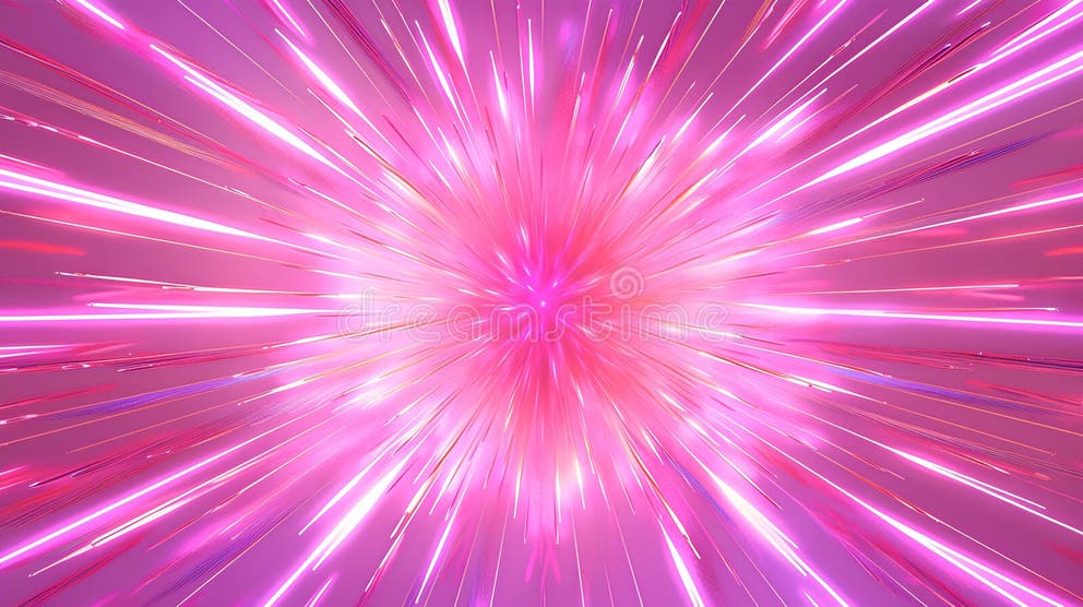 Abstract Background with Pink Rays and Starburst, Computer Generated ...