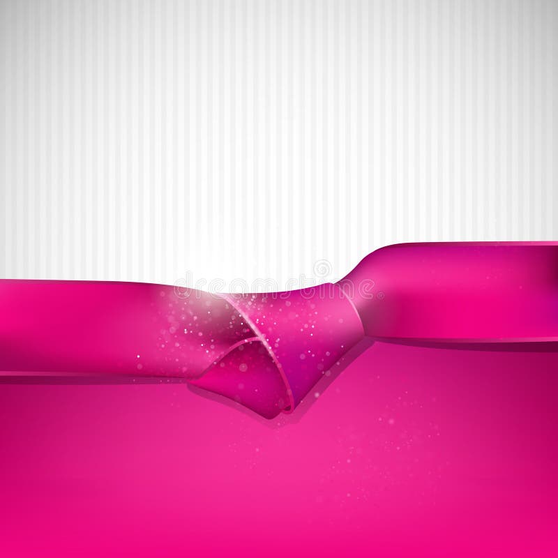 Background with Pink Ribbon Stock Illustration - Illustration of ...