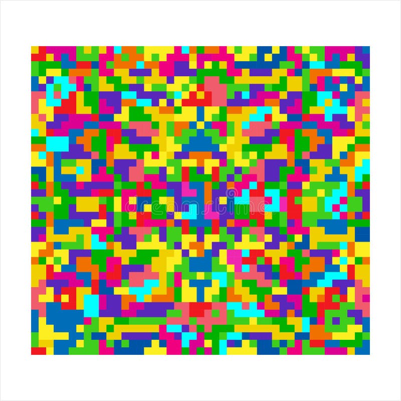 Abstract Background Pixel Art Stock Vector - Illustration of icon ...