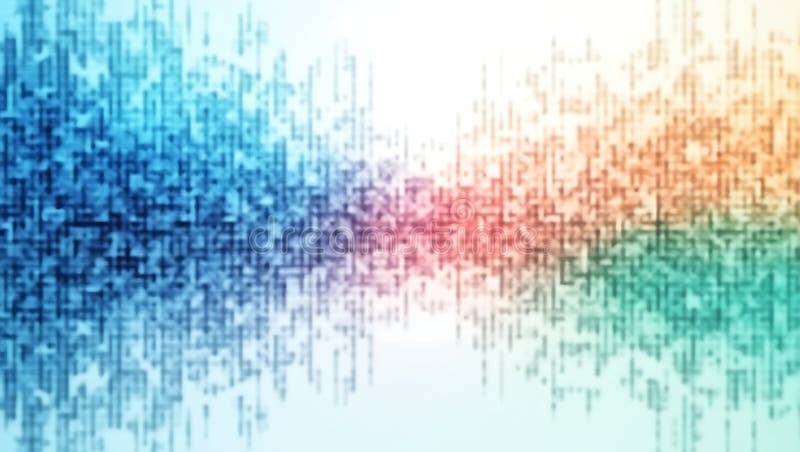 Abstract Background with Pixelated Blocks in Shades of Blue Orange Red ...