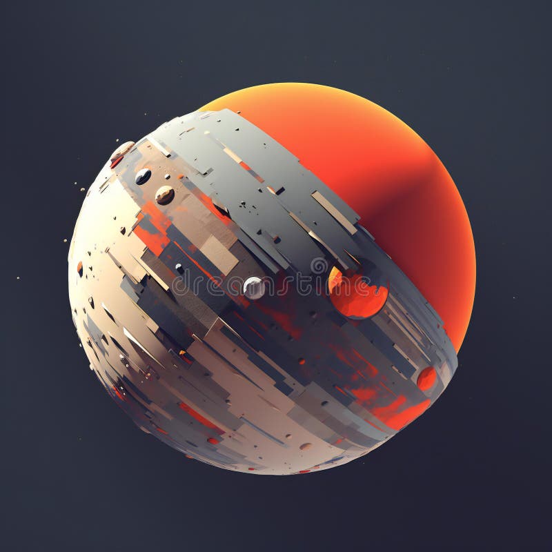 Abstract Background with Planet Stock Illustration - Illustration of ...