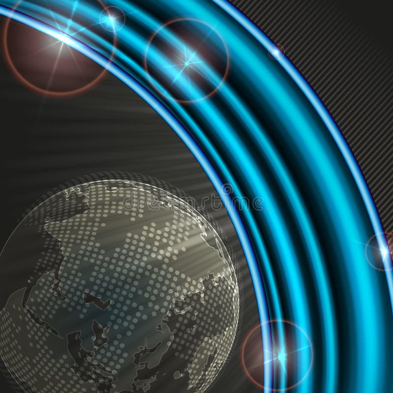 Abstract Background with Planet. Stock Vector - Illustration of blue ...