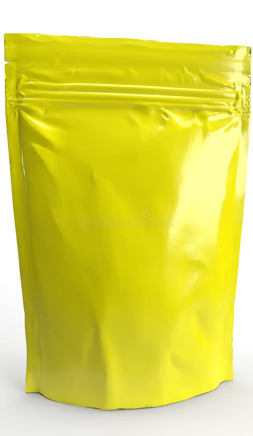 Abstract Background of a Plastic Sachet of Yellow Color Stock Photo ...