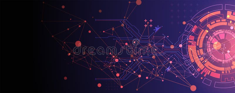 Abstract Background with Plexus Effect. Scientific and Technological ...