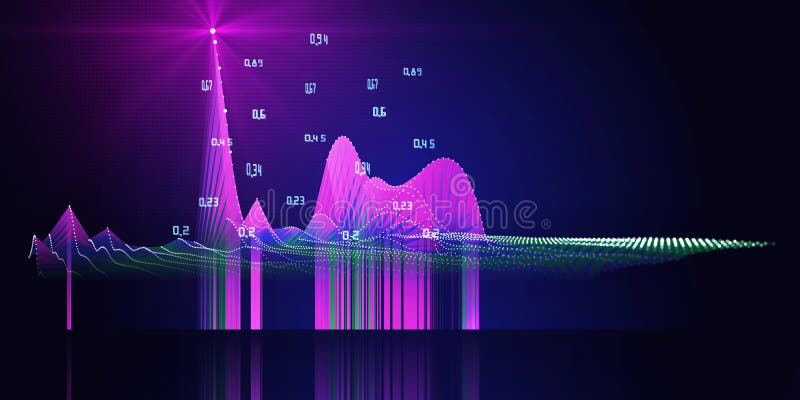 Abstract Background Polygonal Grid with Color Blurred Lines and Data ...