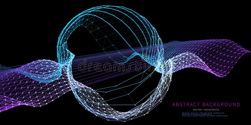 Spherical Blue Grid Black Background Stock Illustrations – 162 ...