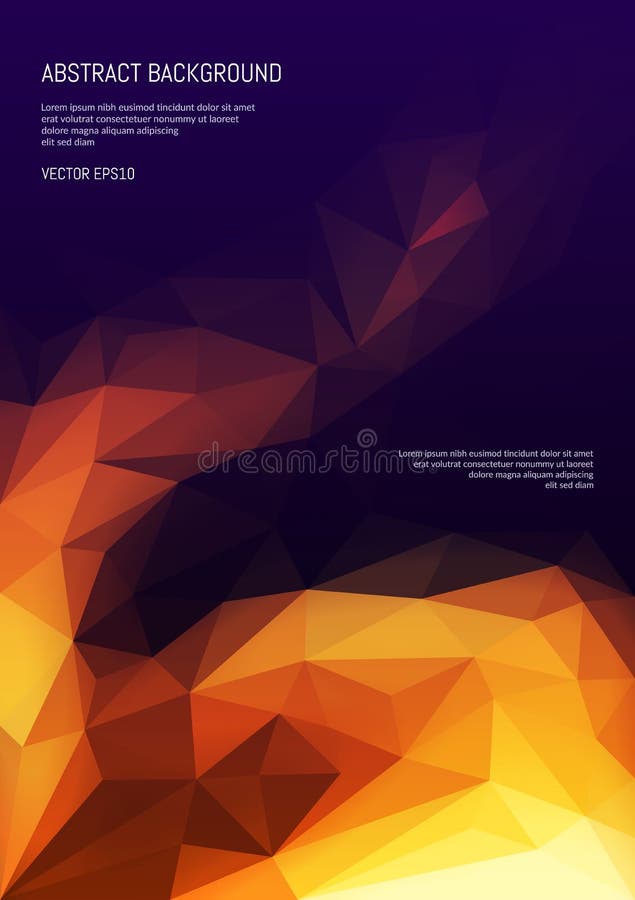 Abstract Background in the Polygonal Style. Three-dimensional Geometric ...