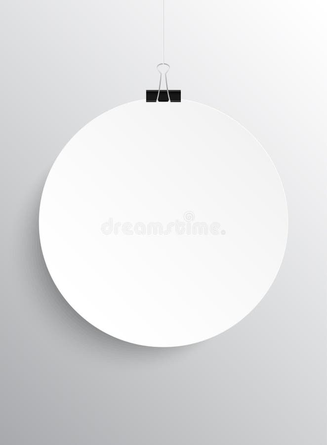 Poster Vector Blank White Circle. Mockup. Stock Vector - Illustration ...