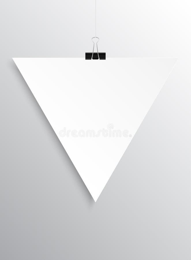 Poster Vector Empty Triangle. Mockup. Stock Vector - Illustration of ...