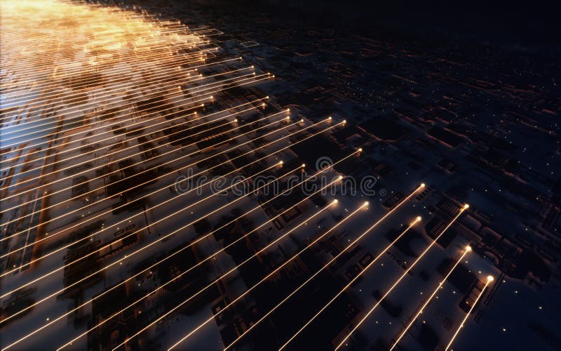 Abstract Background Power Network Connection Stock Illustration ...