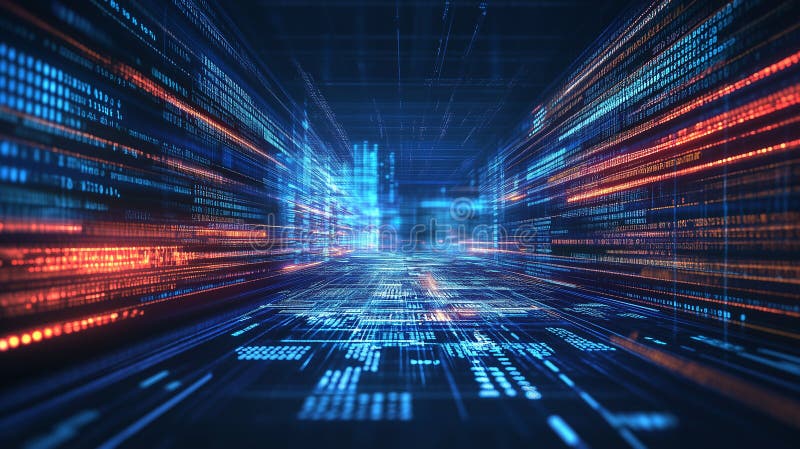 Abstract Background of Programming Code Stock Illustration - Illustration of stadium, evening ...