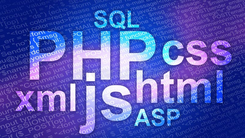 Abstract Background with Programming Language Extensions Stock ...