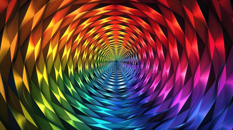 Abstract Background with a Psychedelic Pattern in the Form of a Spiral ...