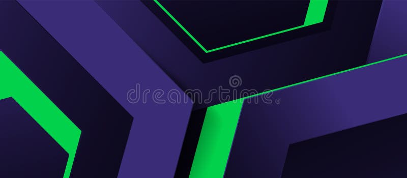 Abstract Background with Purple Geometric Triangle Overlay and Glowing ...