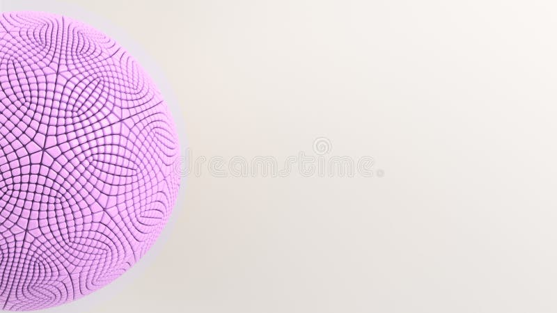 Purple Sphere on the White Surface Stock Illustration - Illustration of ...