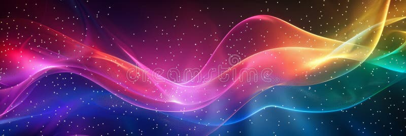 Abstract Background of Rainbow Waves Gradient. Banner Stock Photo ...